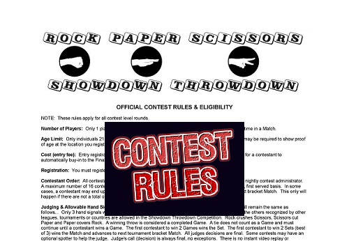 Showdown Throwdown Rock, Paper, Scissors Tournament Official Site